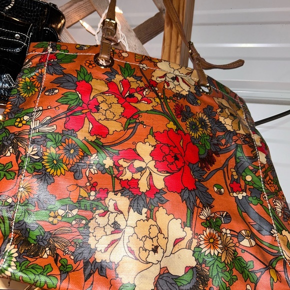 Bags | Sak Roots Floral Orange And Black Womens Bag | Poshmark